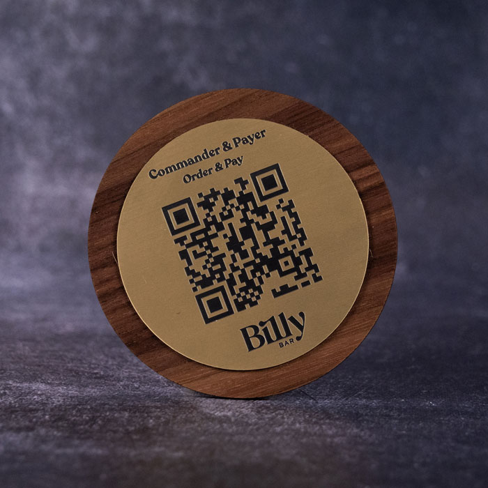 Plaque et support QR code - Lesplanchesduchef